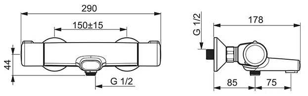 Hansa Vanová baterie termostatická HANSAMICRA 58162171