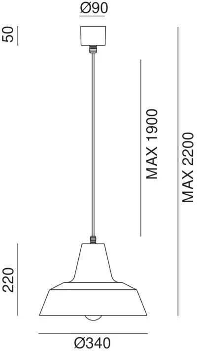 Il Fanale Industriální závěsné svítidlo OFFICINA GRANDE ø 340 mm