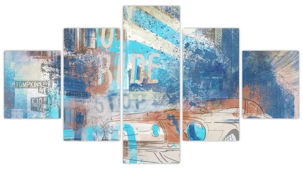 Obraz - Zrozen k jízdě, modré tóny (125x70 cm)