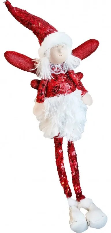 Flamenco Mystique Sedící Vánoční Anděl s Plyšem, 50 cm, Hmotnost 97 g