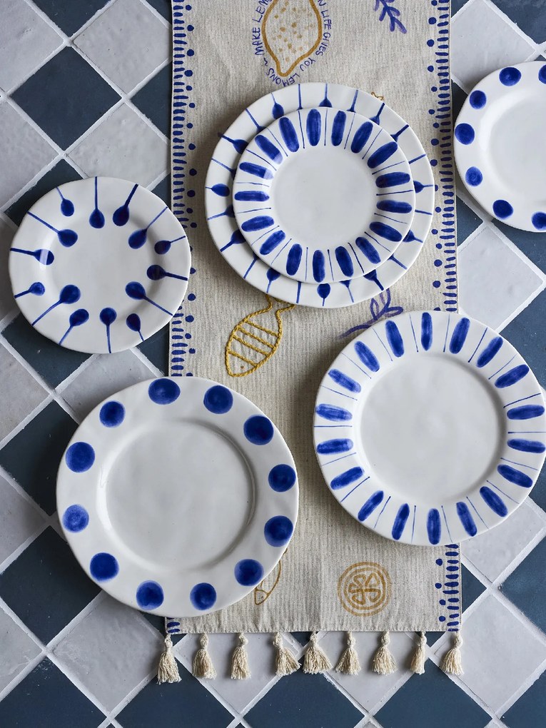 BLOOMINGVILLE Set 3 talířů LINORA modrý 28 cm