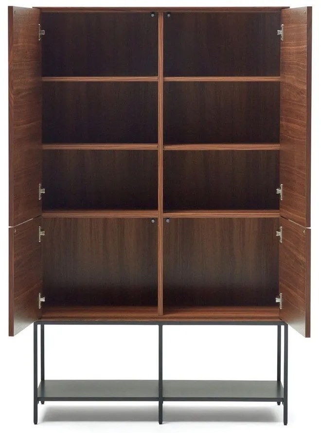 Hnědá skříň v dekoru ořechu 97,5x160x40 cm Vedrana – Kave Home