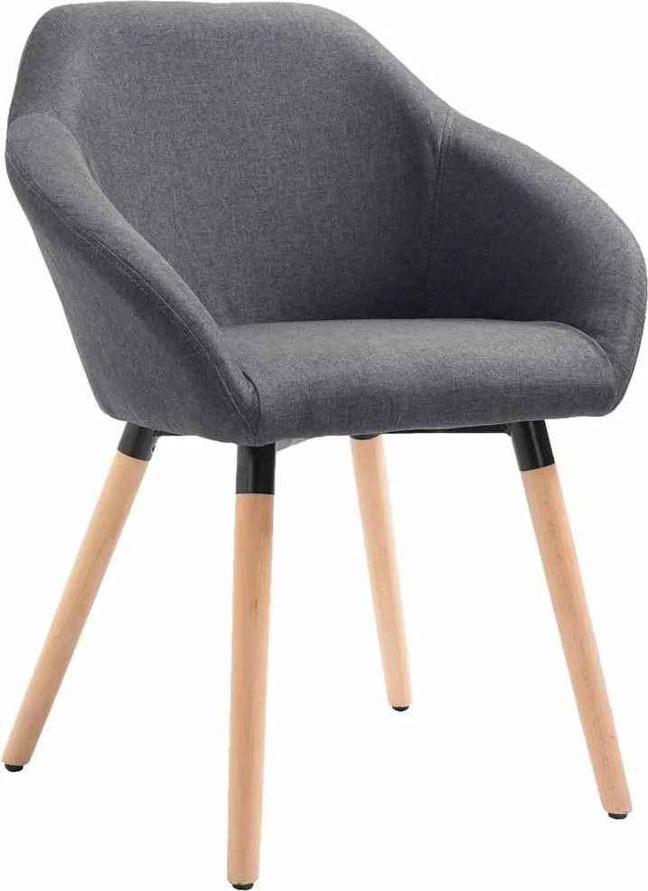Jídelní židle 4 ks tmavě šedé textil 278408