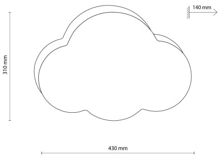 Brilagi - Dětské stropní svítidlo NIMBUS MINI 2xE27/15W/230V 31x43 cm modrá
