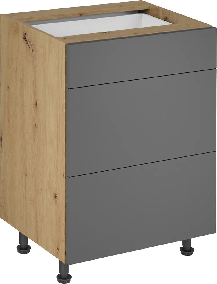 Kuchyně LANGEN šp | push open | 300 cm | SOKL v CENĚ | artisan/šedá