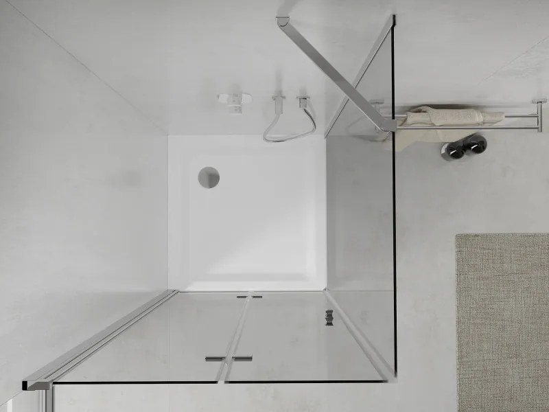 Mexen Lima sprchový kout 90x90cm, 6mm sklo, chromový profil - čiré sklo + Slim sprchová vanička - 856-090-090-00-00-4010
