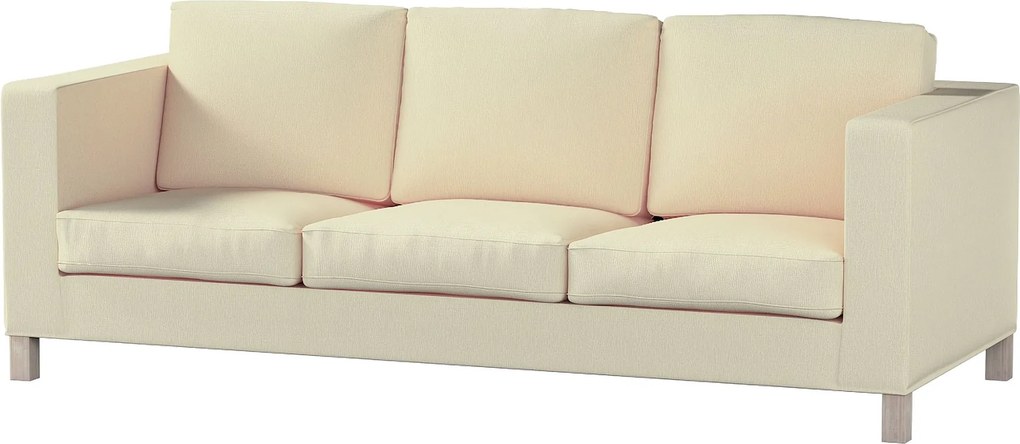 Potah na pohovku IKEA  Karlanda 3-místná nerozkládací, krátký barva krémová látka lesklé, pletený vzor