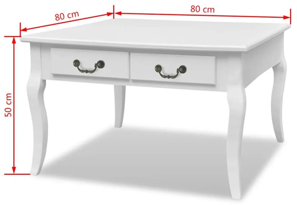 vidaXL Konferenční stolek Acate bílý