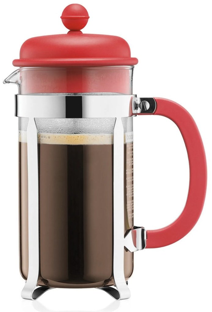 French press BODUM® CAFFETTIERA na 8 šálků 1 000 ml, červený