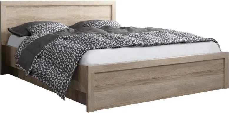 Postel s úložným prostorem JESI NEW, 160x200, dub sonoma Kondela 0000408049