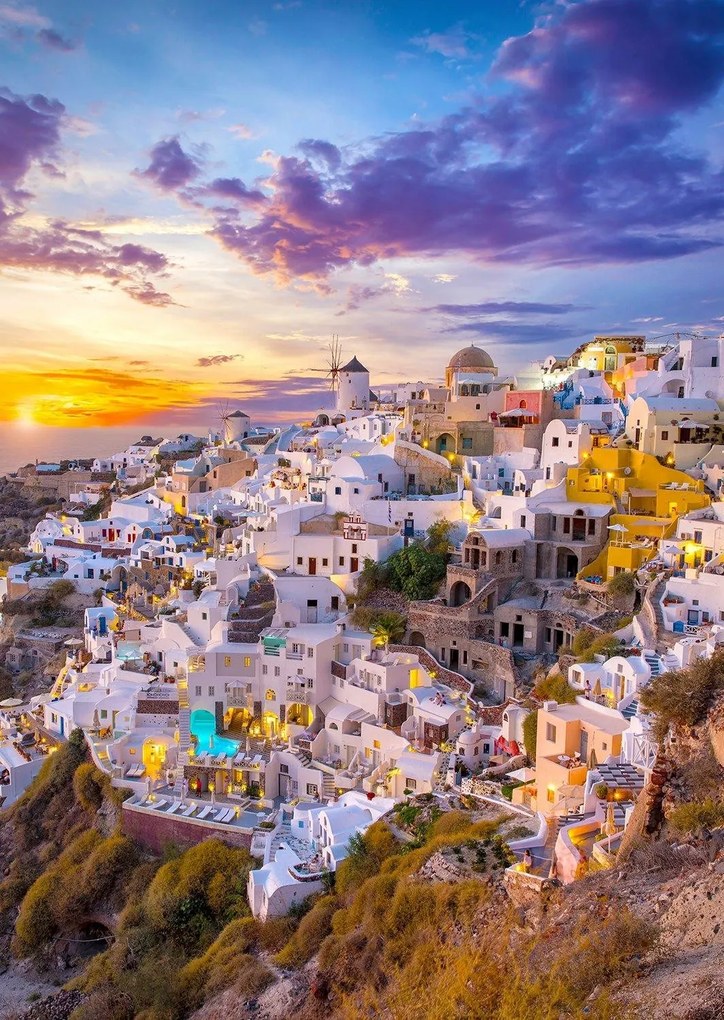 Puzzle enjoy západ slunce nad santorini 1000 dílků