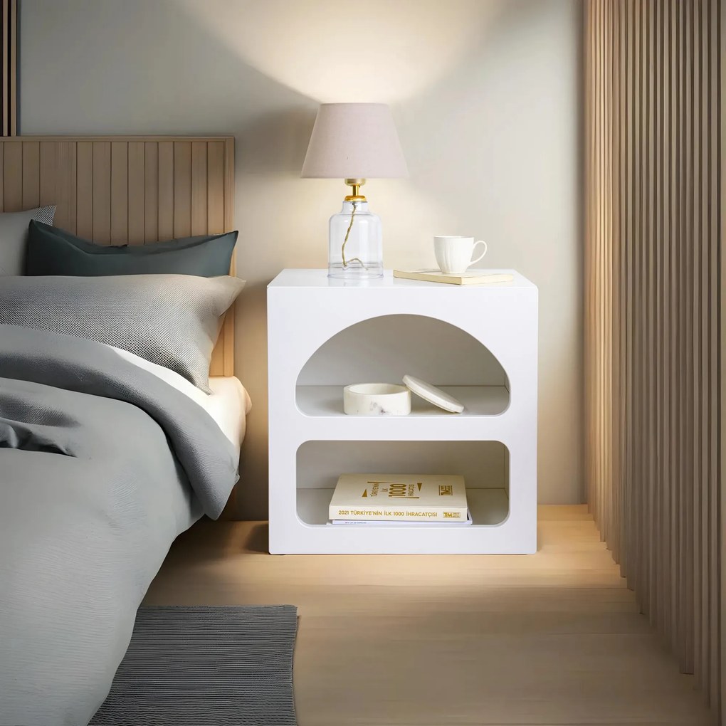 Kalune design Odkládací stolek LORIN bílý