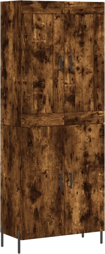 Skříň highboard kouřový dub 69,5 x 34 x 180 cm kompozitní dřevo 3199566