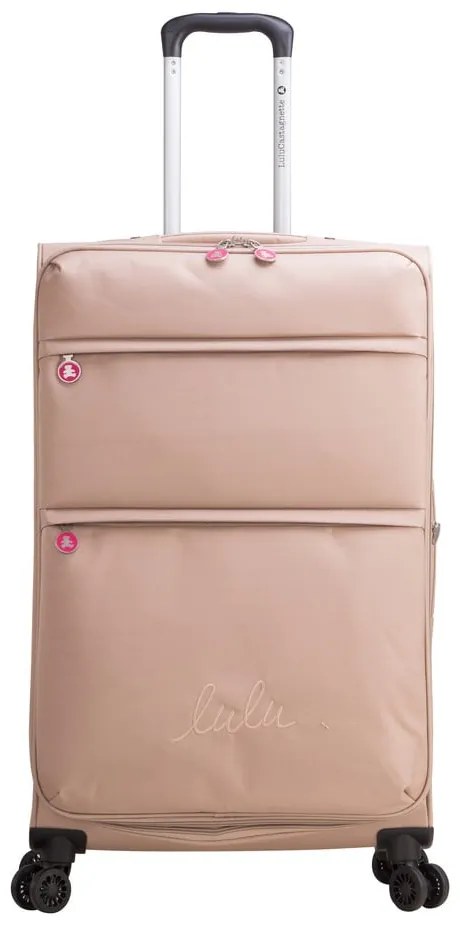 Béžové zavazadlo na 4 kolečkách Lulucastagnette Luciana, 101 l