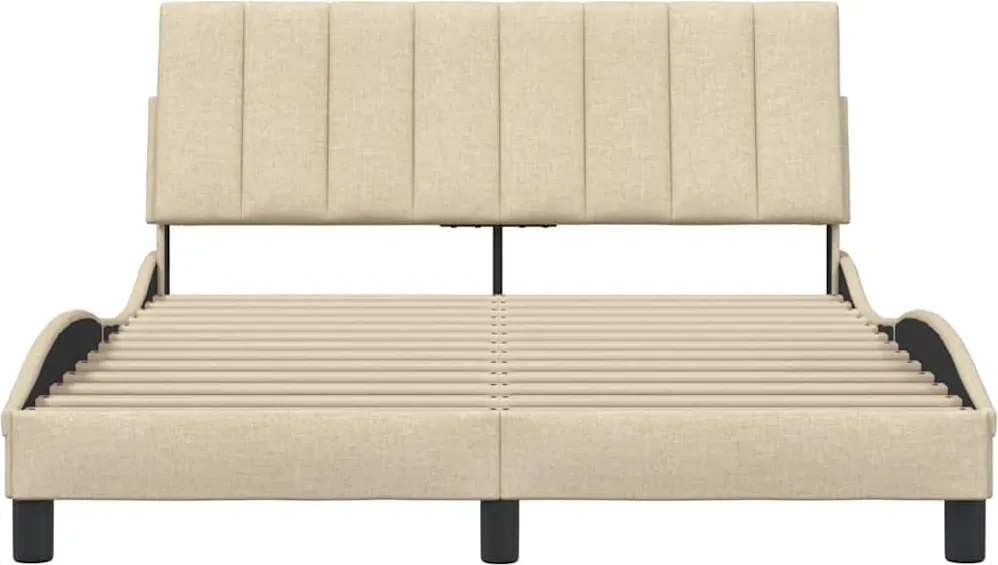 Rám postele bez matrace Hanko krémový 120 x 200 cm textil 3310382