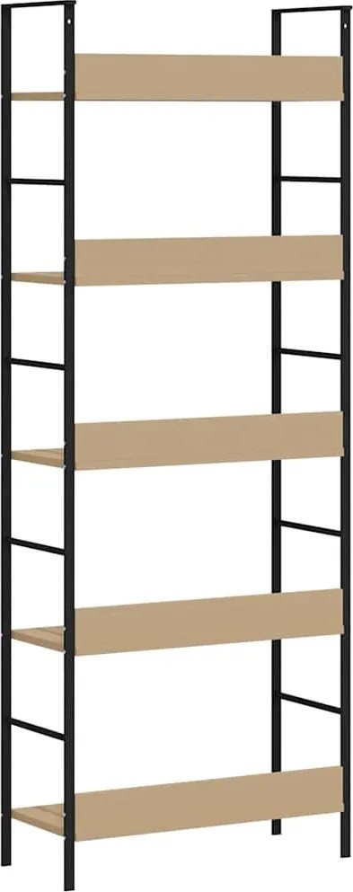 5patrová knihovna dub 60 x 27,6 x 158,5 cm kompozitní dřevo 288227