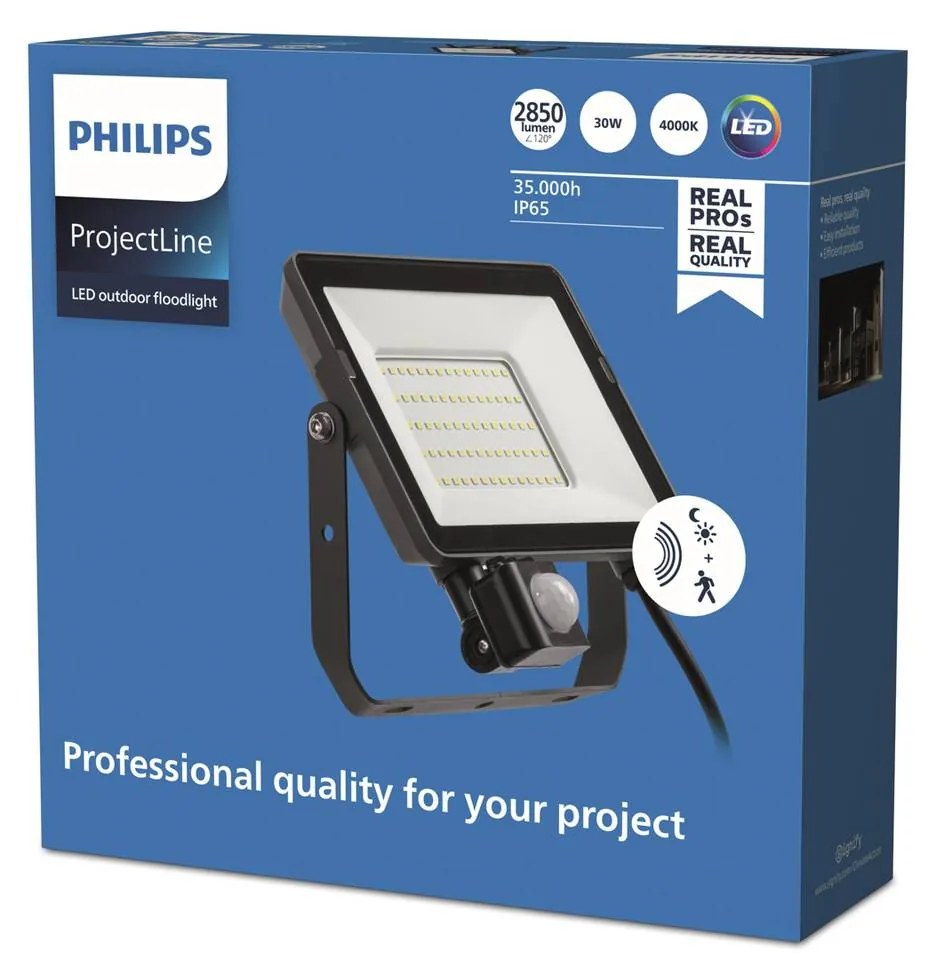 Venkovní reflektor Philips ProjectLine Sensor 4000K 30W