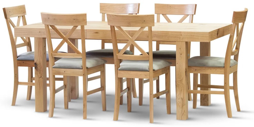 Stima Jídelní set WOODY + OAK látka Rozměr stolu: 160 x 90 cm (+2x40 cm)