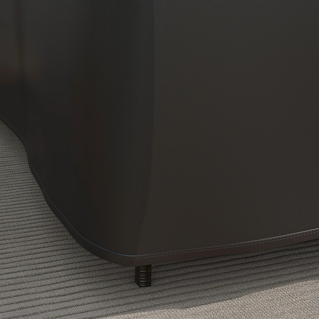 Ochranný kryt na zahradní nábytek Vodotěsný kryt ve tvaru L na rohovou pohovku, anti-UV 250 x 250 x 79 cm Černá barva