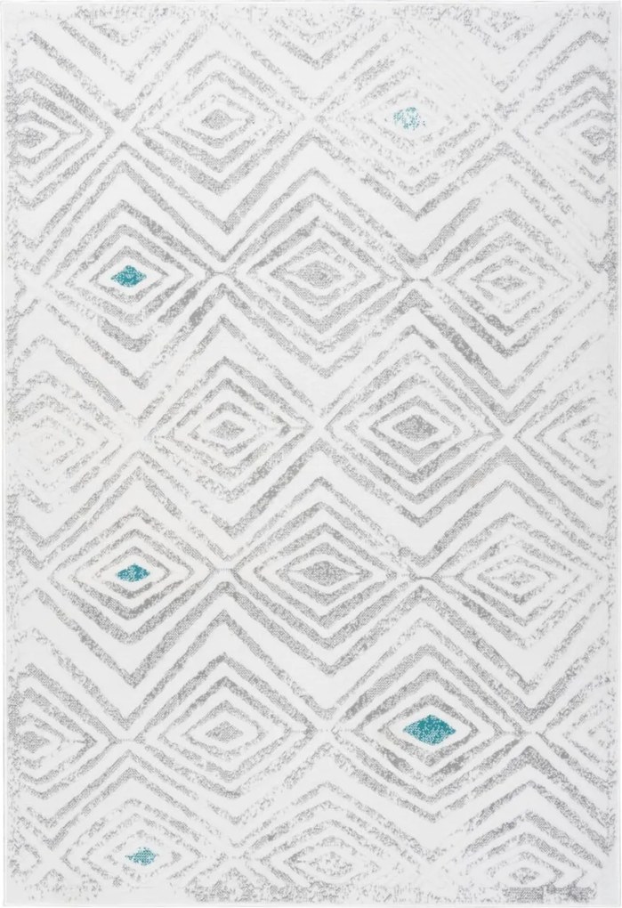 XXXLutz BĚHOUN, 80/150 cm, šedá, bílá Kayoom - Online Only koberce & rohožky - 005937177001