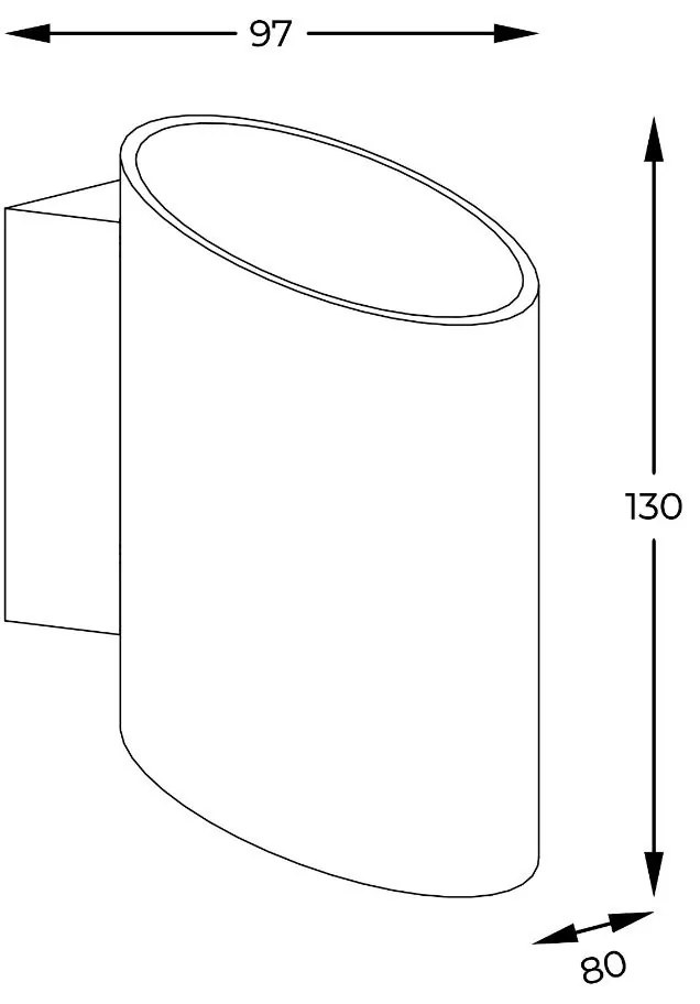 Zuma Line Nástěnné svítidlo Slice WL, 40W Barva: Bílá