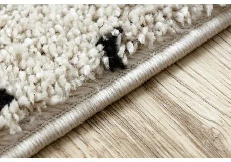 koberec BERBER SYLA B752 krémový s tečky střapce, Maroko Shaggy velikost 200x290 cm | krásné koberce cz