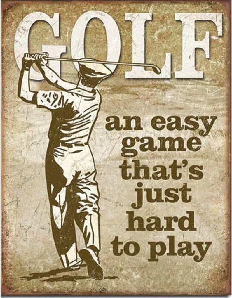 Plechová cedule Golf Velikost: A5 (20 x 15 cm)
