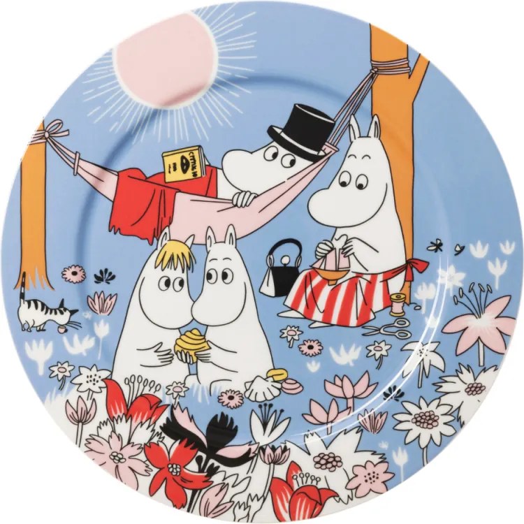 Servírovací talíř Moom Family time 30cm, modrý