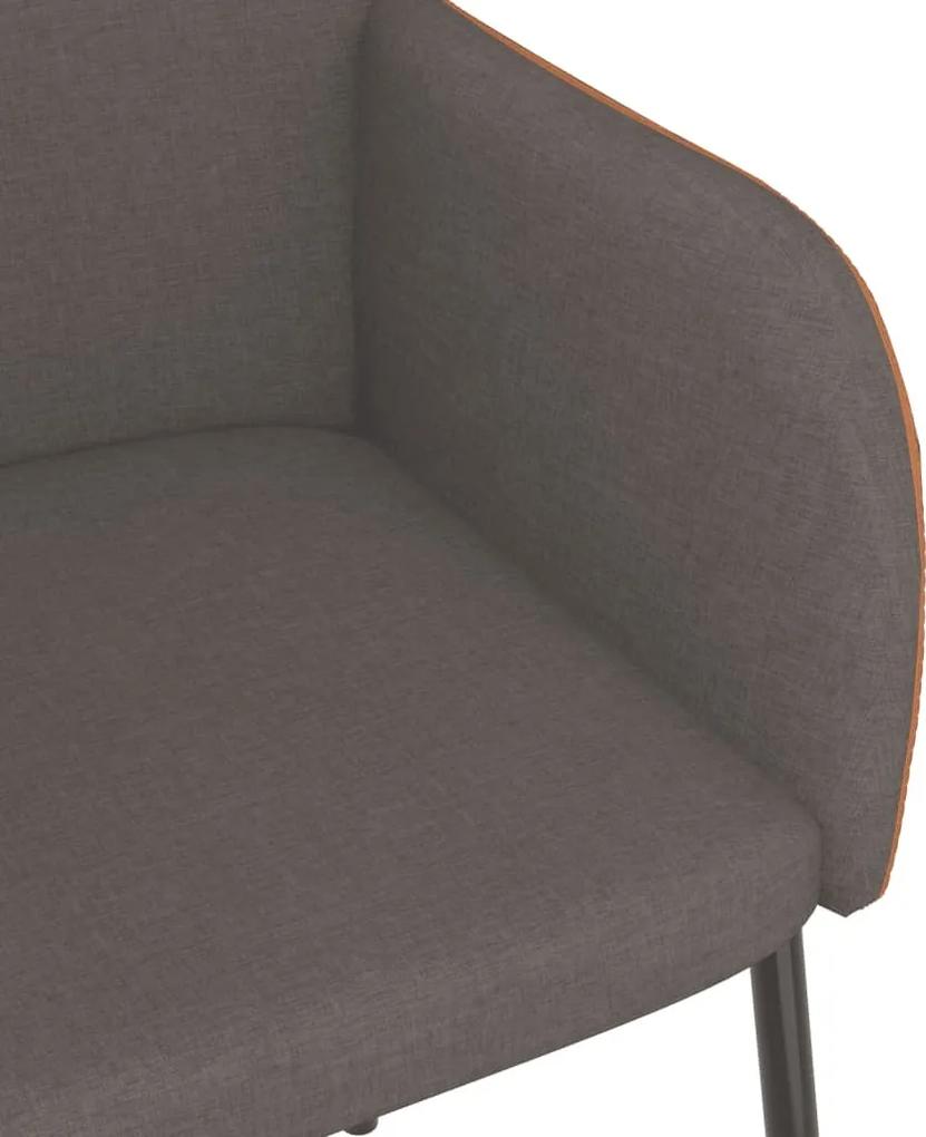 vidaXL Jídelní židle 2 ks textil a umělá kůže [344752] Barva: Hnědá