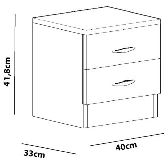 Noční stolek SINE 42x40 cm bílá