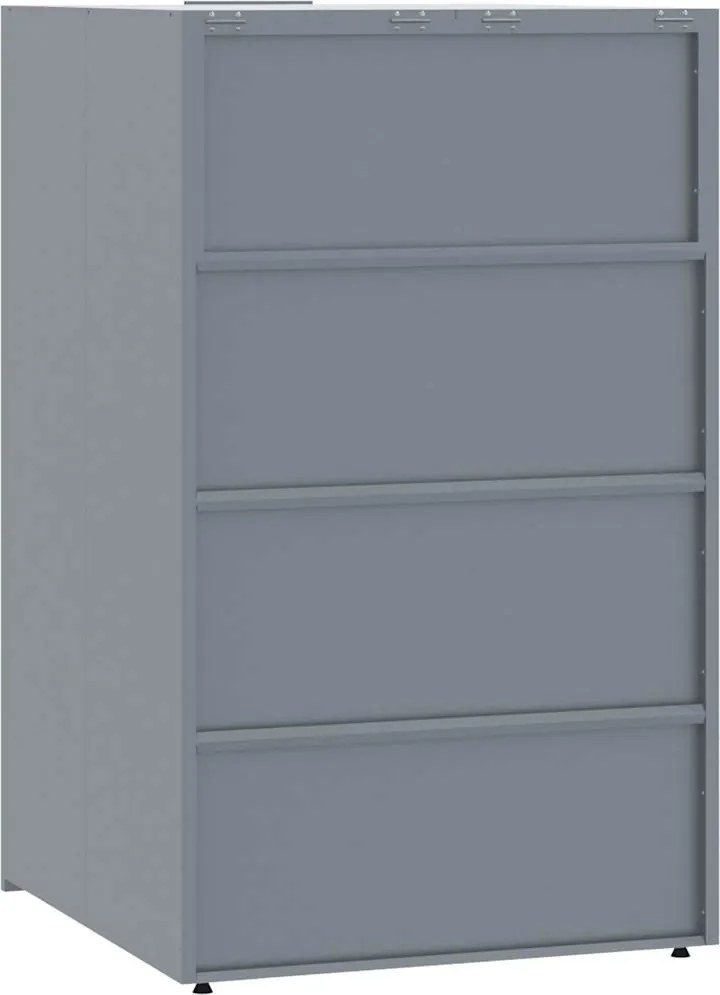 Box na 5 popelnic šedý 345 x 79 x 117 cm ocel 3279990