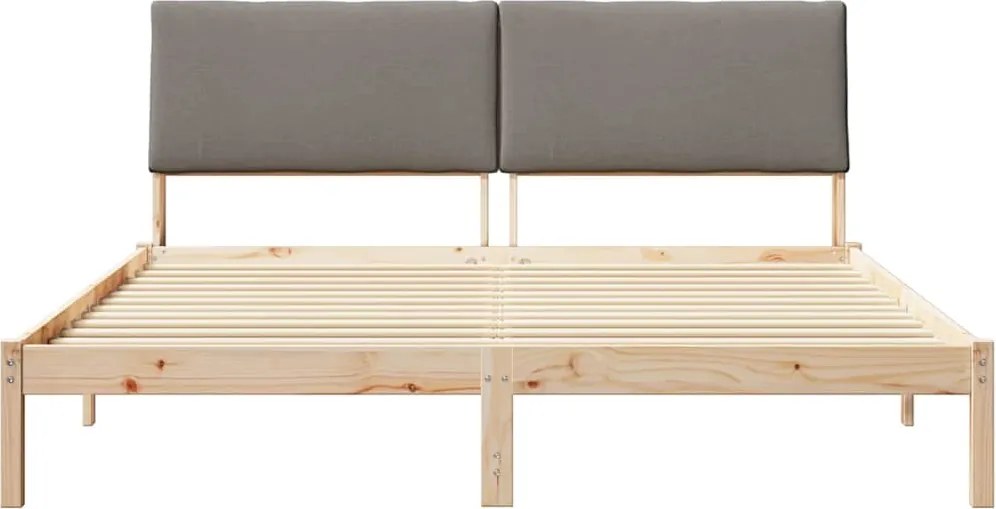 Rám postele Hnědá a taupe 180 x 200 cm Masivní borovicové dřevo 3394366