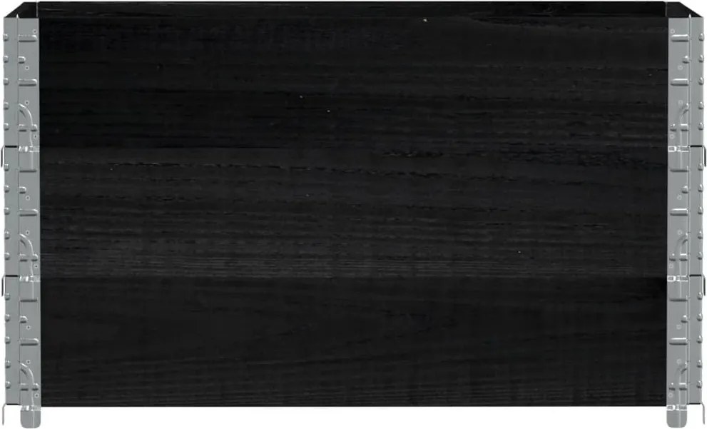 Zahradní truhlík černý 100 x 50 cm masivní borové dřevo 3295428