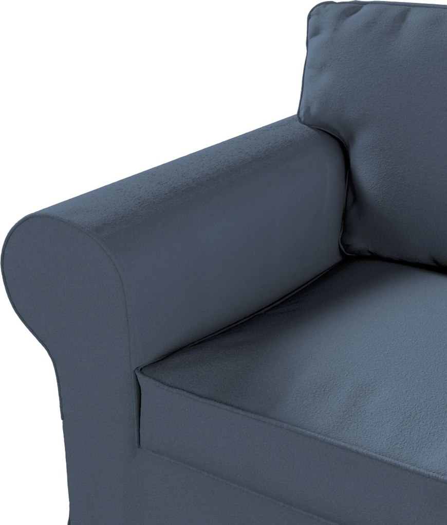 Potah na křeslo IKEA Ektorp barva modrá látka pletený vzor