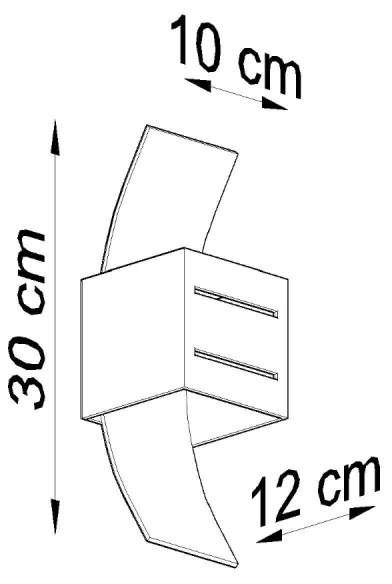 LORETO Nástěnné světlo, šedá SL.0202 - Sollux