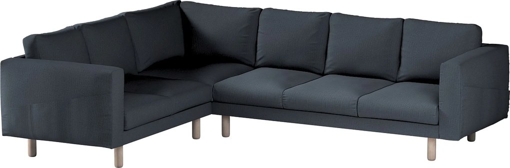 Potah na pohovku IKEA Norsborg rohová 5-místná barva modrá látka pletený vzor
