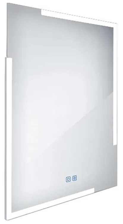 Nimco - Zrcadlo s LED osvětlením, 60x80 cm, dotykový senzor, hliník ZP 14002VX