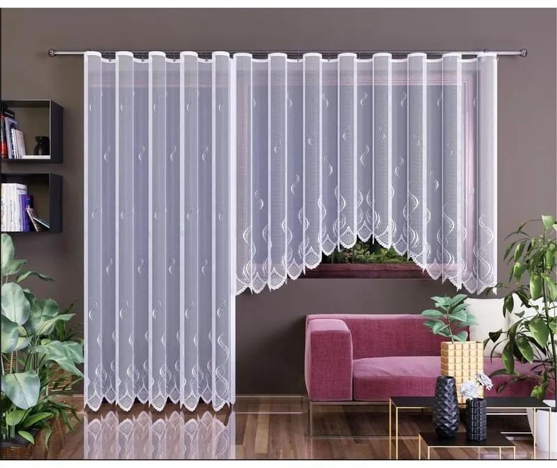 DekorTextil Hotová záclona nebo balkonový komplet Irma - bílá ROZMĚR: (š x v): 400 x 160 cm