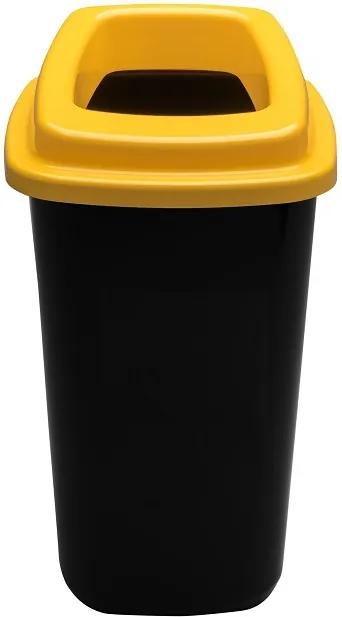 Odpadkový koš plastový SORT BIN 28 L - žluté víko 683-01Y