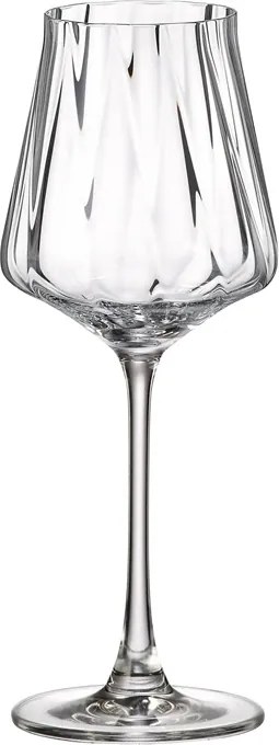 Crystal Bohemia Cettia optic sklenice na víno 370 ml 6 ks
