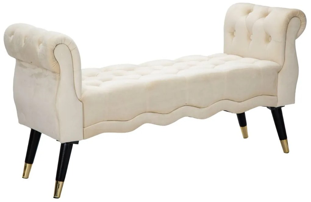 Designová lavice Dandelion 120 cm krémová