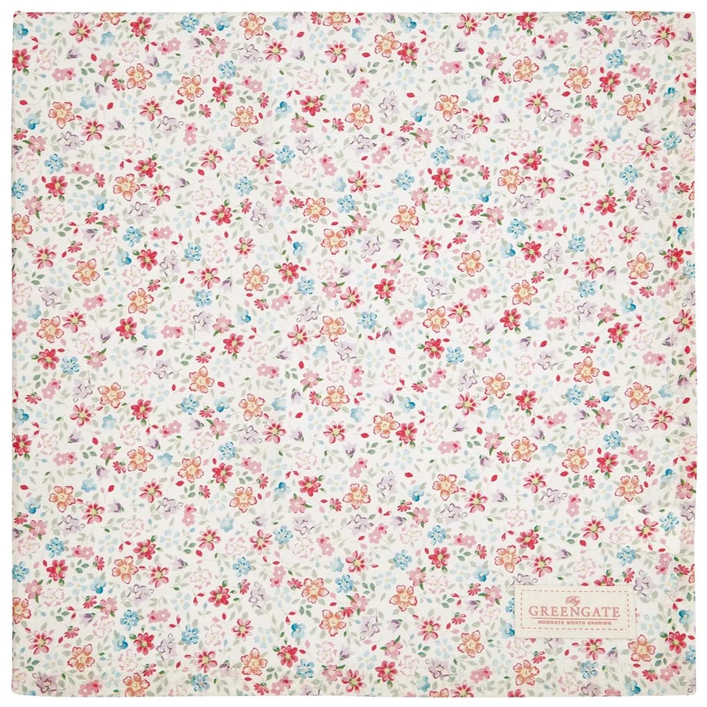 GreenGate bavlněný ubrus Clementine White 150x150cm