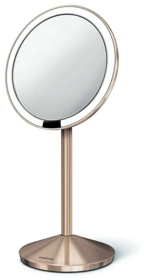 Simplehuman Kosmetická zrcadla - Kosmetické cestovní zrcátko s LED osvětlením, rose gold ST3010