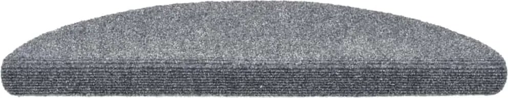 Samolepící nášlapy na schody 10 ks světle šedé 56x17x3 cm 149681