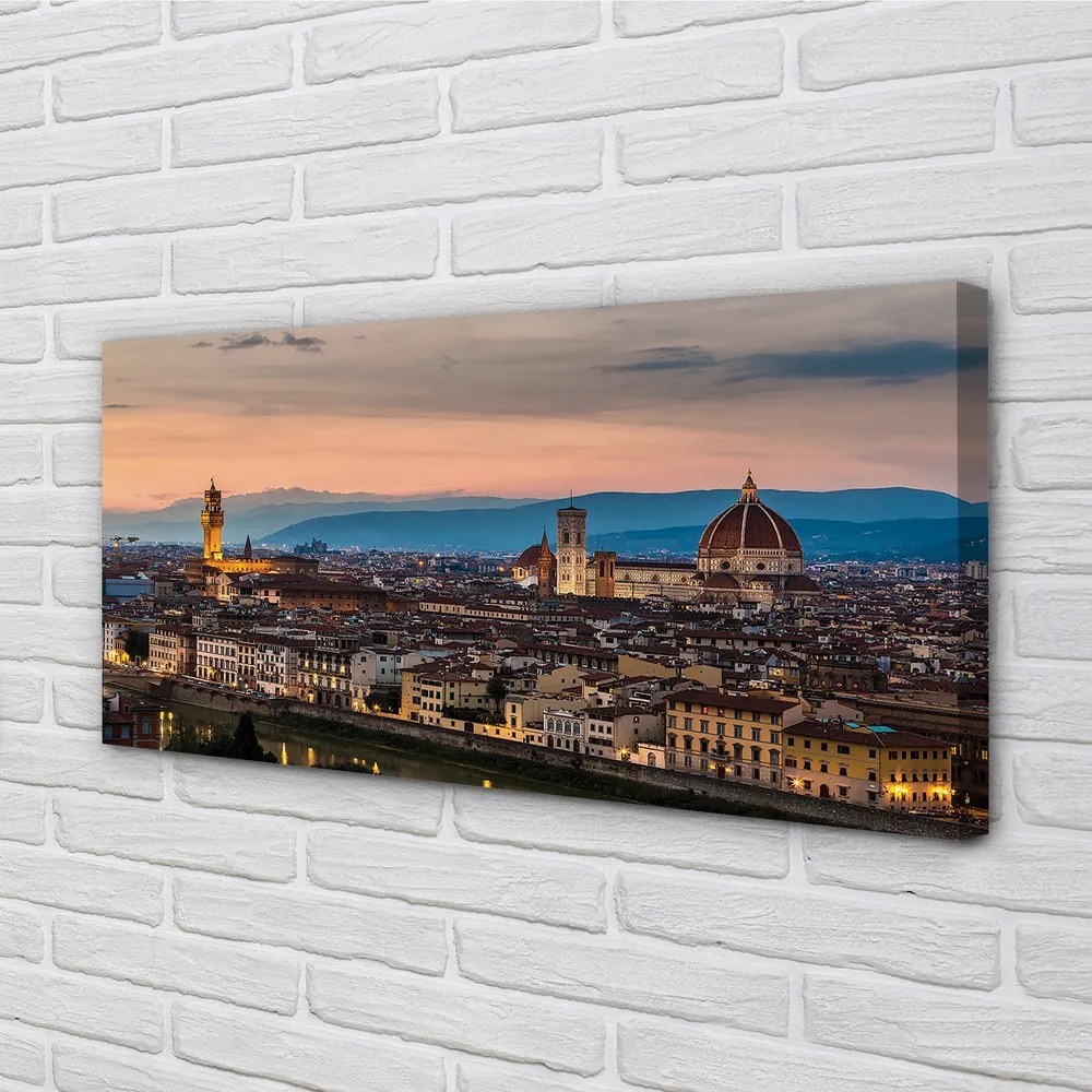 Obrazy na plátně Italy Panorama katedrála hory 100x50 cm