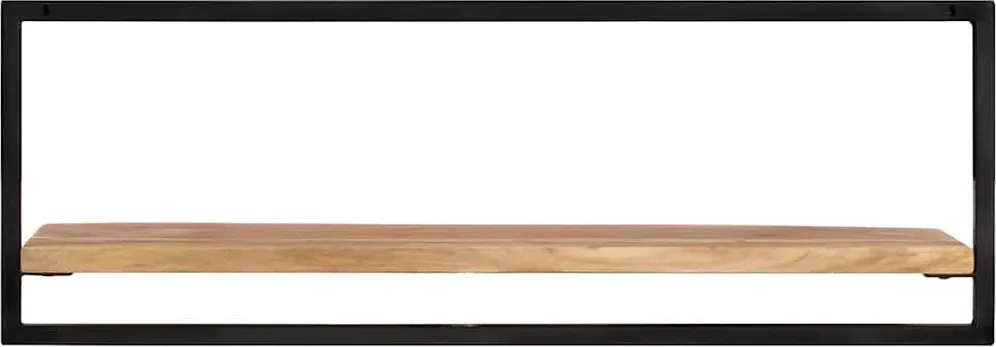 Nástěnné police 2 ks 100 x 24 x 35 cm masivní akácie a ocel 338457