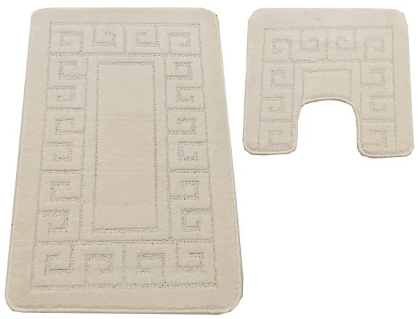 Sada koupelnových koberečků Montana Ethnic Pearl White