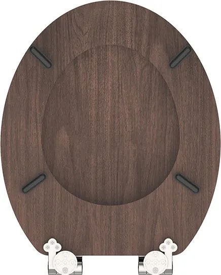 Eisl Sanitär WC prkénko MDF Soft Close Dark Wood 80193