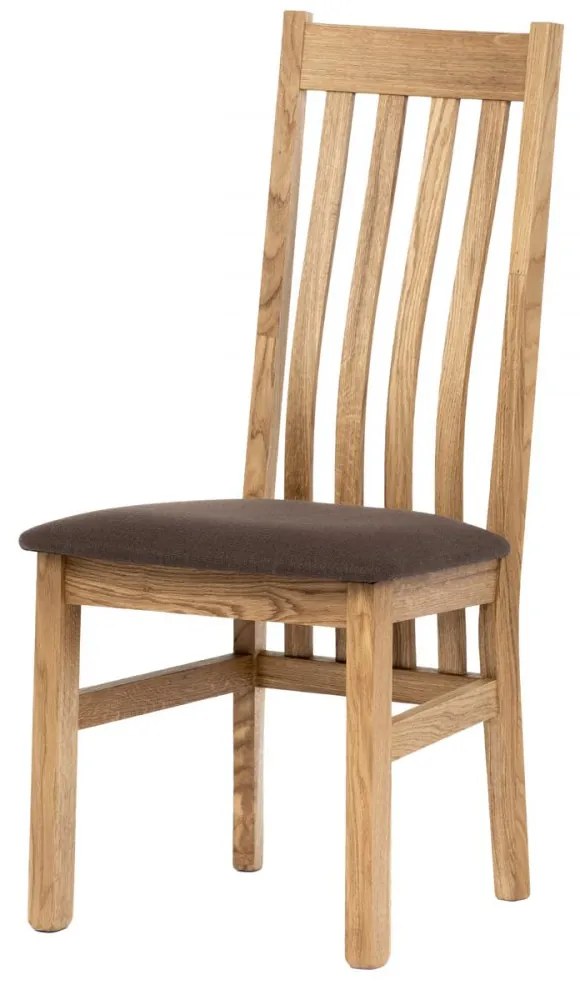 Jídelní židle FLINT — masiv dub, látka, více barev Šedá