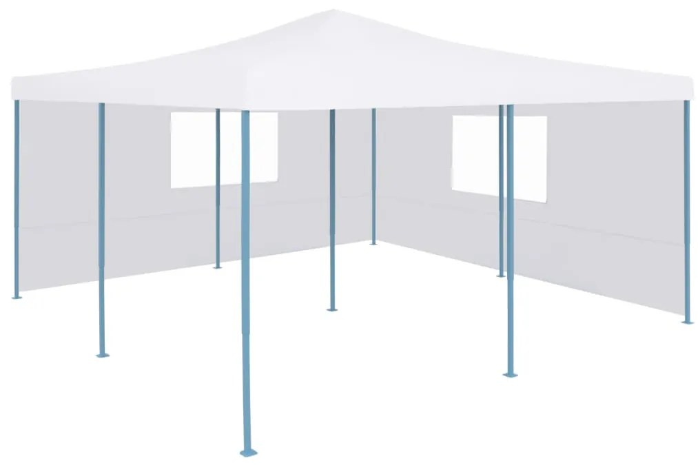 vidaXL Skládací altán se 2 bočnicemi 5 x 5 m bílý